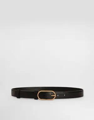 Dolce & Gabbana Calfskin Belt - Black