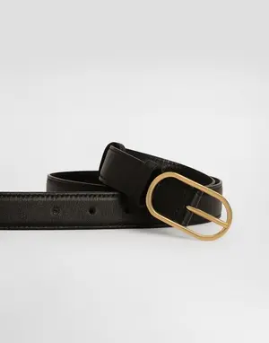 Dolce & Gabbana Calfskin Belt - Black