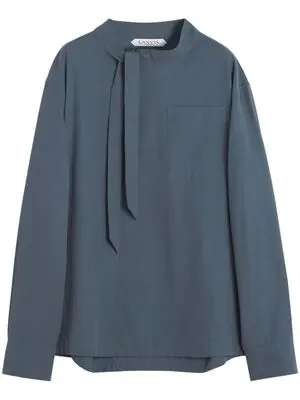 LANVIN Tie-neck Top - Blue