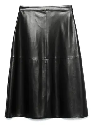 Patrizia Pepe Faux-leather Midi Skirt