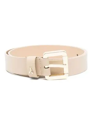 Patrizia Pepe Fly Logo-plaque Belt - Neutrals