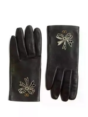 Valentino Garavani Vlogo Signature Full-finger Gloves - Black