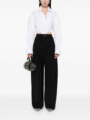 Alexander Wang Boxer-detailed Wide-leg Trousers