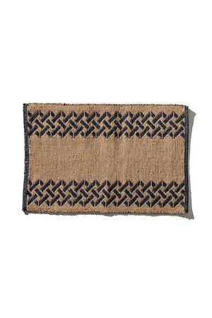 PUEBCO Tile Patterned Jute Mat - Khaki