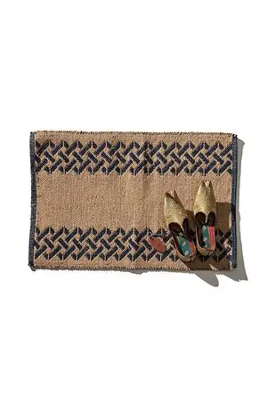 PUEBCO Tile Patterned Jute Mat - Khaki