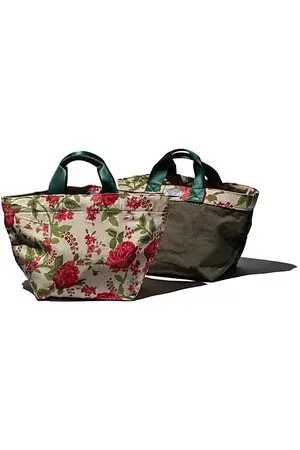 PUEBCO Vintage Tent Fabric Tote Bag - Green - Dark