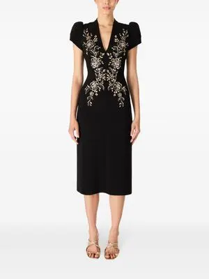 Jenny Packham Freya Midi Dress - Black