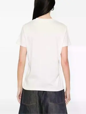 Moncler Logo-embroidered T-shirt - Neutrals
