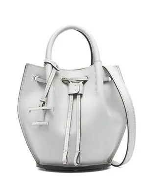 TOD'S Mini Logo-charm Bucket Bag - Grey