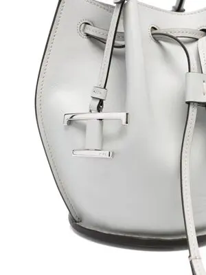 TOD'S Mini Logo-charm Bucket Bag - Grey