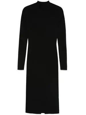 Patrizia Pepe Knitted Midi Dress - Black