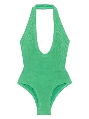 PARAMIDONNA V-neck One-piece Swimsuit - Green
