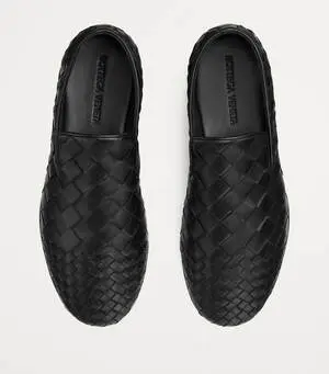 Bottega Veneta Lambskin Intrecciato Slip-on Slippers
