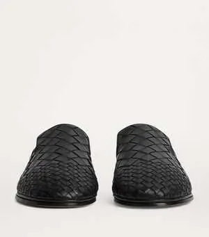 Bottega Veneta Lambskin Intrecciato Slip-on Slippers