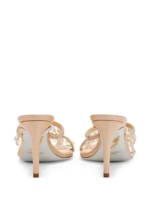 Rene Caovilla 80mm Chandelier Mules - Neutrals