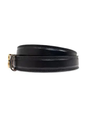 Balenciaga Bb Leather Belt - Black