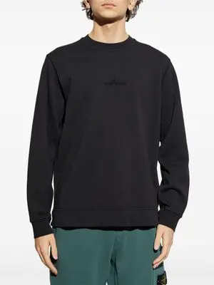 Stone Island Logo-embroidered Sweatshirt - Black