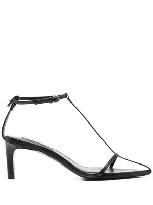 JIL SANDER 80mm Leather Sandals - Black