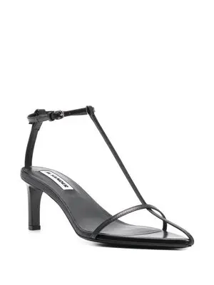 JIL SANDER 80mm Leather Sandals - Black