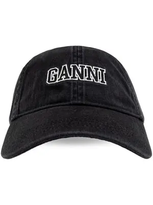 GANNI Logo-embroidered Cap