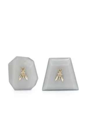 Patrizia Pepe Fly-motif Clip-on Earrings - Grey