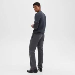 Theory Relaxed Drawstring Wool-blend Knit Pants - Dark Ash Melange