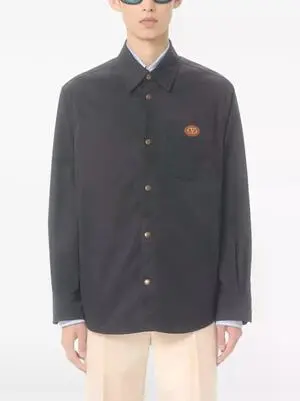 Valentino Garavani Oversize Vlogo Patch Nylon Shirt Jacket