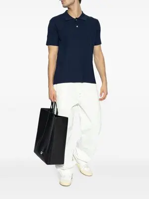 Jacquemus Logo-jacquard Polo Shirt - Blue