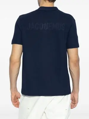 Jacquemus Logo-jacquard Polo Shirt - Blue