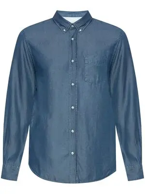 Officine Générale Lyocell Shirt - Blue