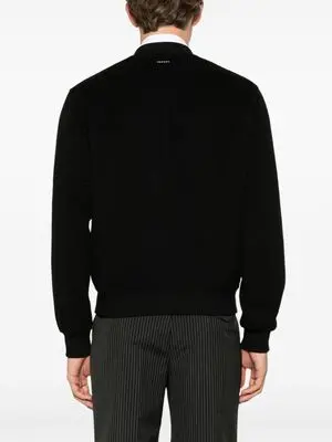 Sandro Felted Bomber Jacket - Black