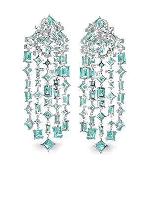 ANABELA CHAN 18kt White Gold Paraiba Cascade Drop Earrings