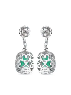ANABELA CHAN 18kt White Gold Comet Emerald Earrings