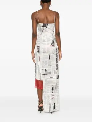 Patrizia Pepe Newspaper-print Midi Dress