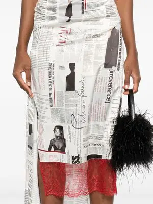 Patrizia Pepe Newspaper-print Midi Dress