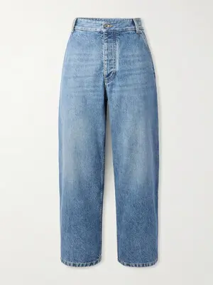Bottega Veneta Cropped High-rise Straight-leg Jeans
