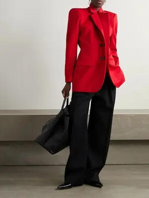Marie Adam-Leenaerdt Double-breasted Wool-twill Blazer