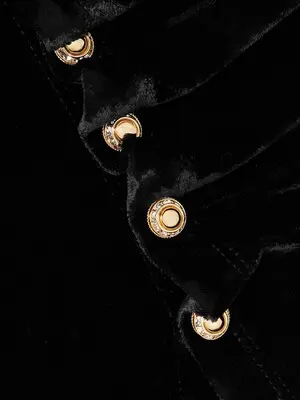 Rabanne Embellished Velvet Turtleneck Top