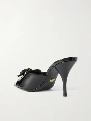 Versace Opera Embellished Patent-leather Mules