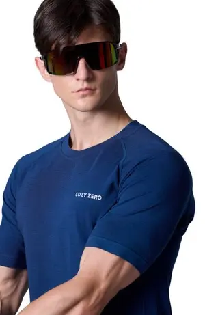 COZY ZERO Tech Merino Light Weight Daily Tee - Poseidon