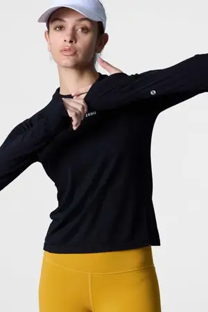 COZY ZERO Tech Merino Classic Fit Long Sleeve Baselayer - Black