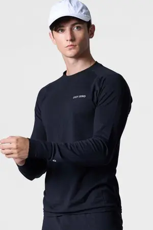 COZY ZERO Tech Merino Classic Fit Long Sleeve Base Layer - Black