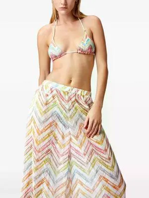 Missoni Zigzag Palazzo Pants - White