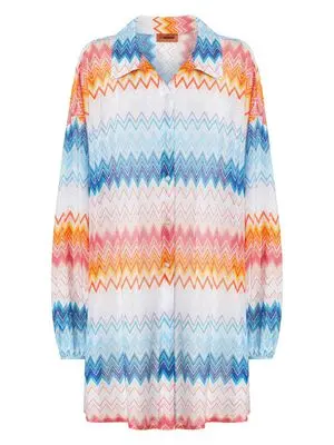 Missoni Missoni Zigzag Knit Dress Blue