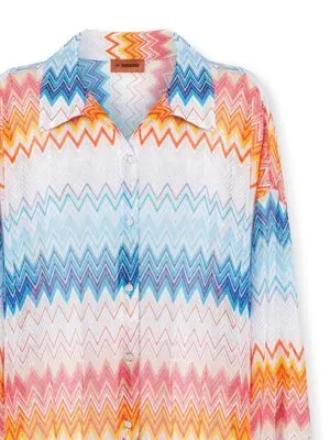 Missoni Zigzag Knit Dress - Blue