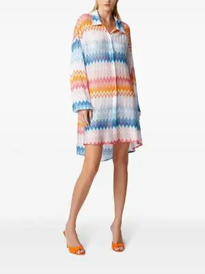Missoni Zigzag Knit Dress - Blue