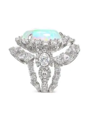 ANABELA CHAN 18kt White Gold Sky Opal Ocean Diamond Ring