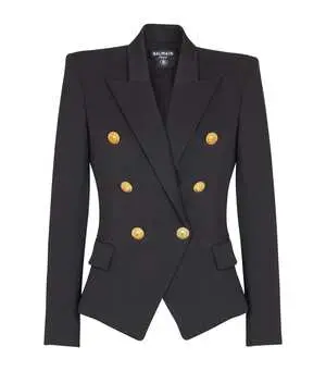 Balmain Notched Lapel Blazers For Women