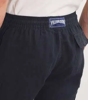 Vilebrequin Linen Cargo Baie Shorts - Navy
