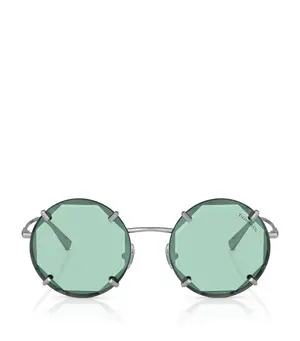 Tiffany & Co. Round Frame Sunglasses - Silver
